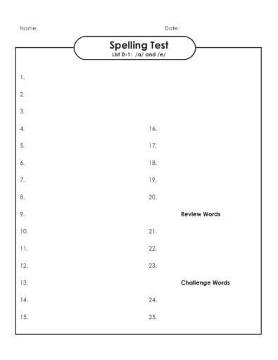 38 Printable Spelling Test Templates [Word & PDF] ᐅ TemplateLab