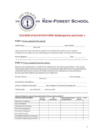 50 Printable Teacher Evaluation Forms [Free] ᐅ TemplateLab