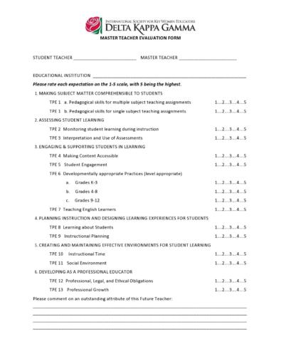 50 Printable Teacher Evaluation Forms [Free] ᐅ TemplateLab