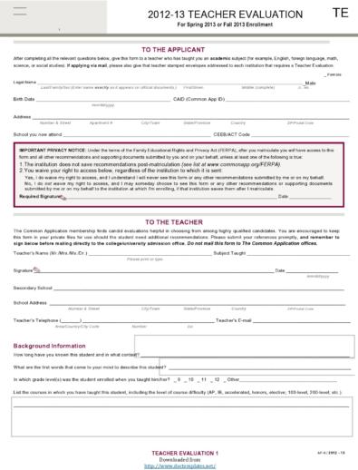 50 Printable Teacher Evaluation Forms [Free] ᐅ TemplateLab