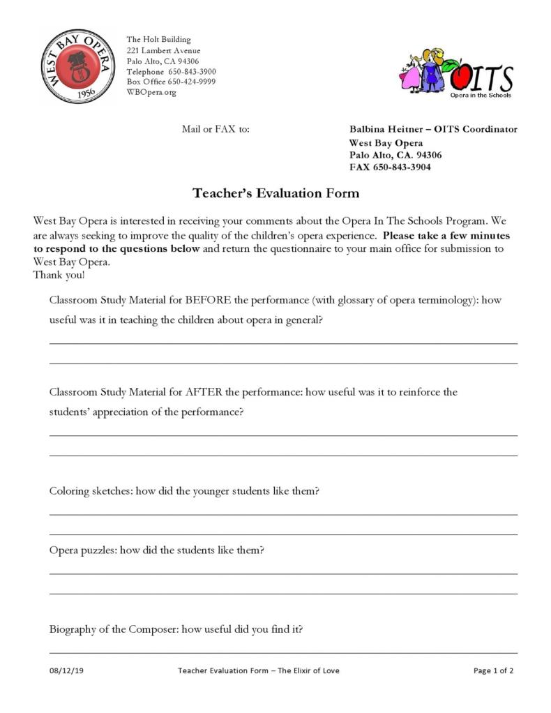 50 Printable Teacher Evaluation Forms [Free] ᐅ TemplateLab