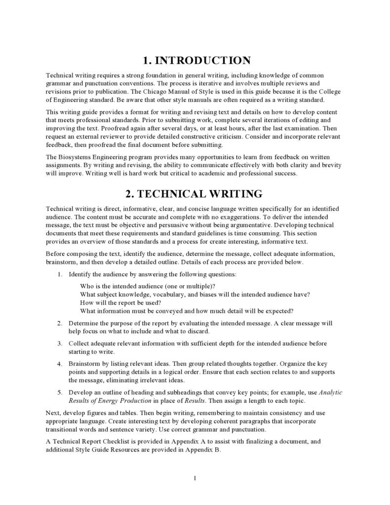 33 Good Technical Writing Examples (Word & PDF) ᐅ TemplateLab