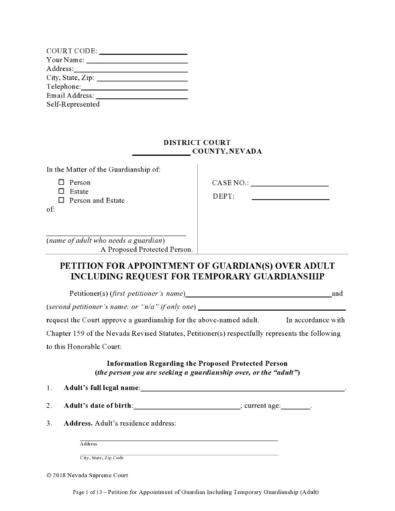 40 Printable Temporary Guardianship Forms [All States]