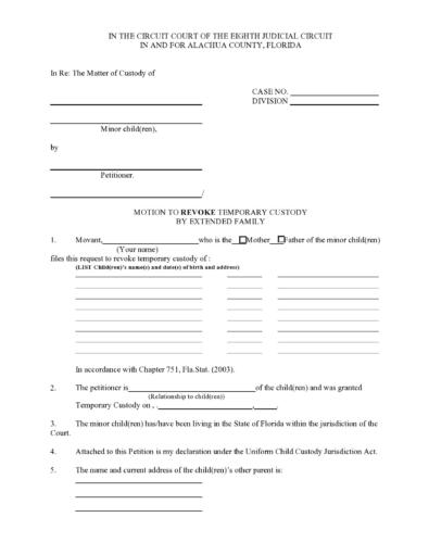 40 Printable Temporary Guardianship Forms [All States]