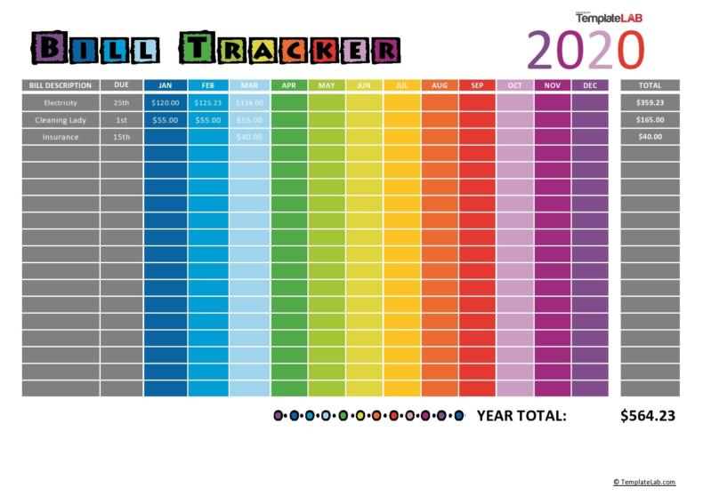 20 Free Bill Pay Checklists & Bill Calendars (PDF, Word & Excel)