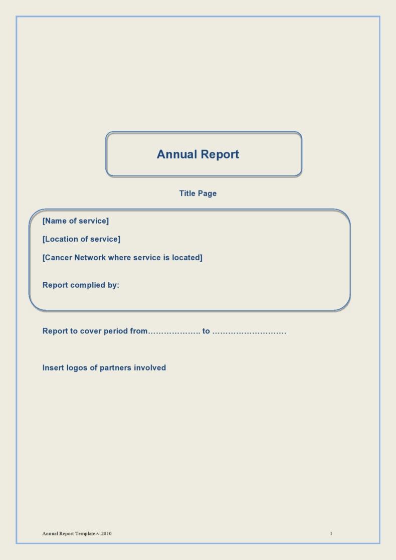 49 Free Annual Report Templates [LLC, Nonprofit..] ᐅ TemplateLab