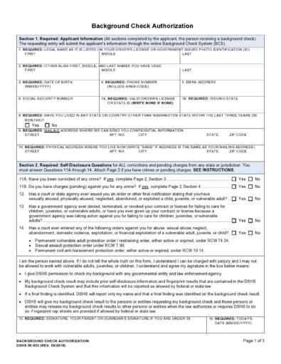 47 Free Background Check Authorization Forms ᐅ TemplateLab