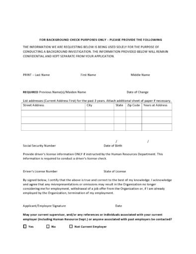 47 Free Background Check Authorization Forms ᐅ TemplateLab