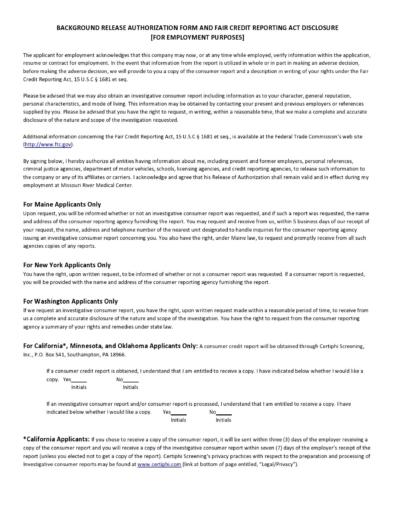 47 Free Background Check Authorization Forms ᐅ TemplateLab