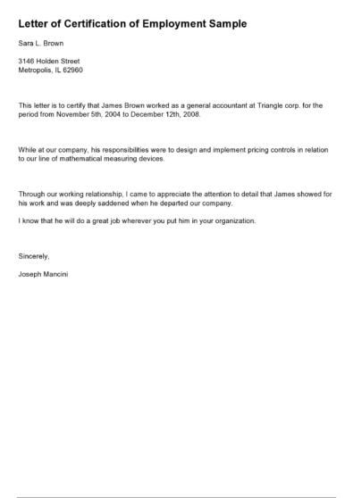 40 Best Certificate Of Employment Samples [Free] ᐅ TemplateLab