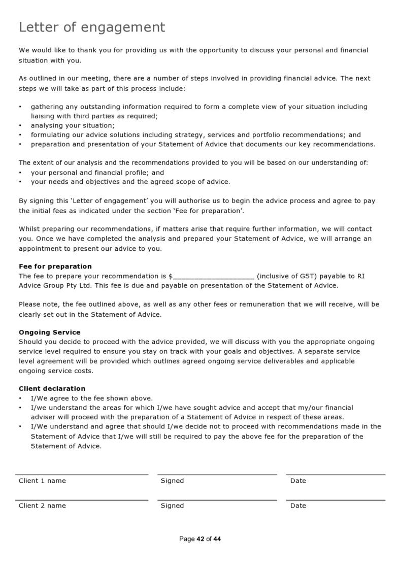 50 Editable Engagement Letter Templates (Free) ᐅ TemplateLab