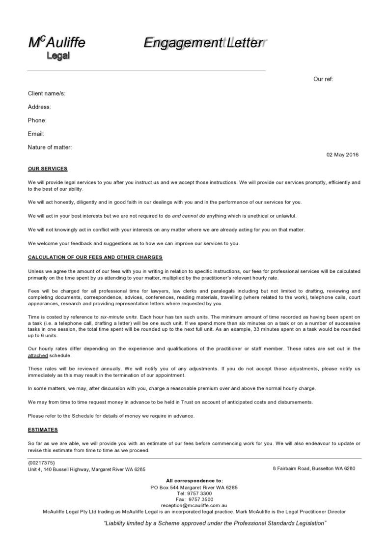 50 Editable Engagement Letter Templates (Free) ᐅ TemplateLab