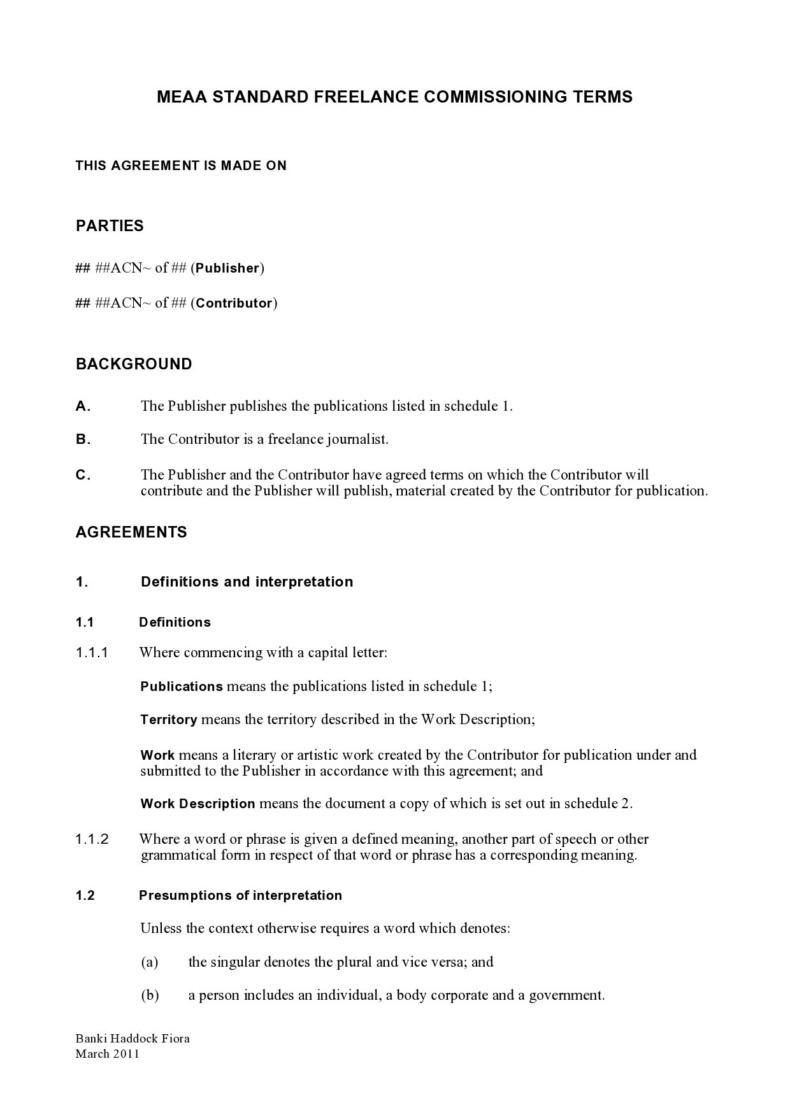 38 Free Freelance Contract Templates (MS Word) ᐅ TemplateLab