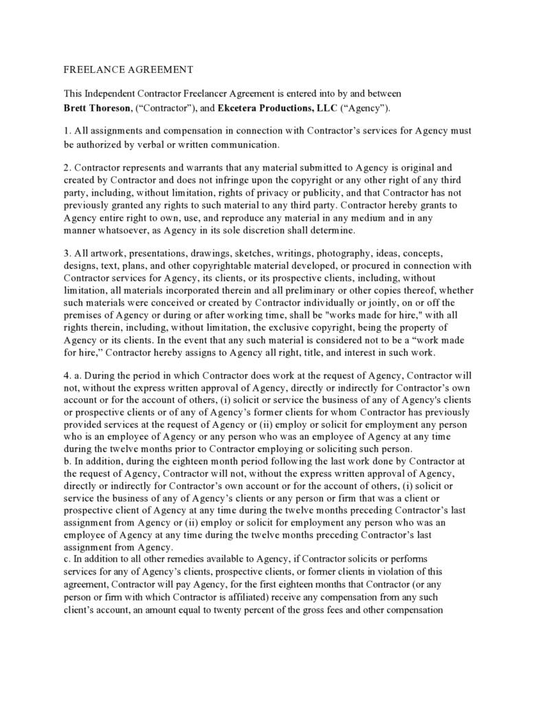 38 Free Freelance Contract Templates (MS Word) ᐅ TemplateLab