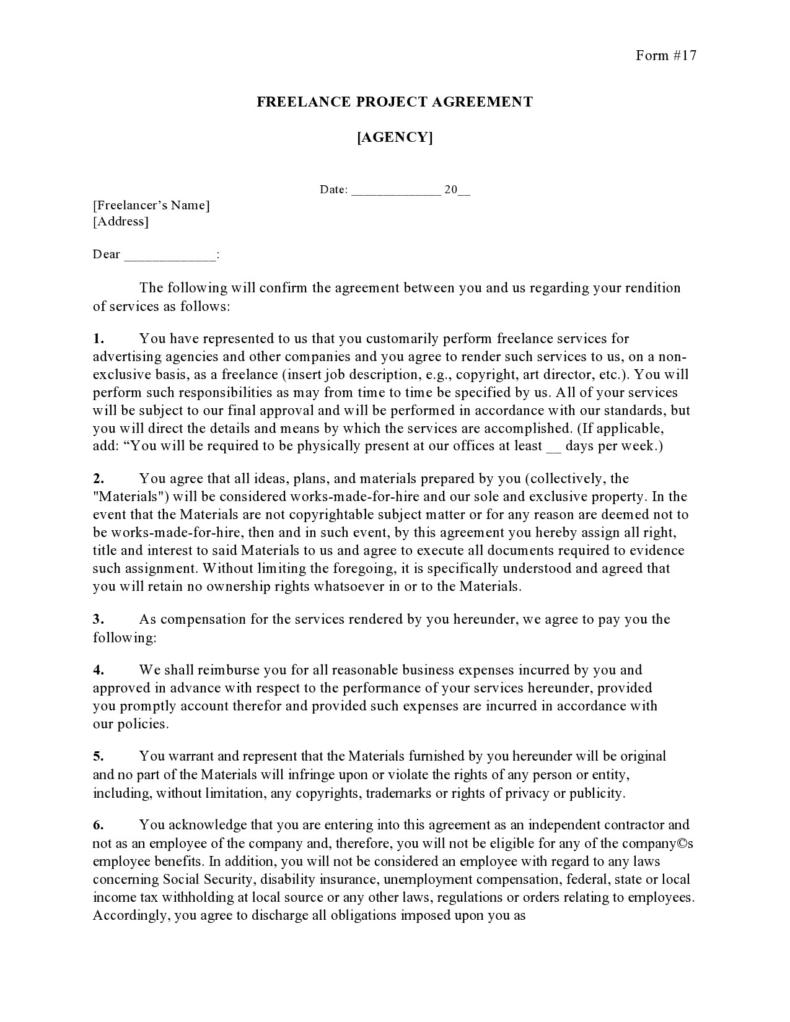 38 Free Freelance Contract Templates (MS Word) ᐅ TemplateLab