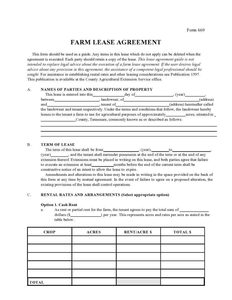 37 FREE Land Lease Agreements [Word & PDF] ᐅ TemplateLab