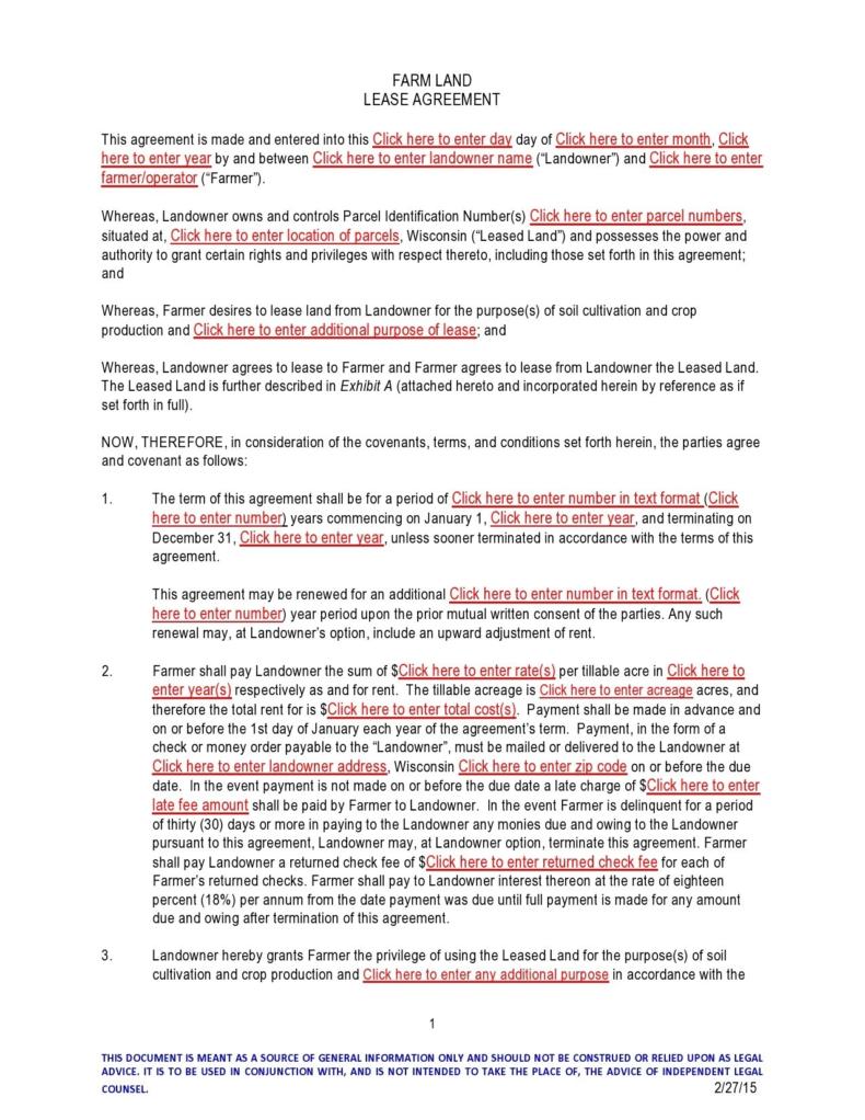 37 FREE Land Lease Agreements [Word & PDF] ᐅ TemplateLab
