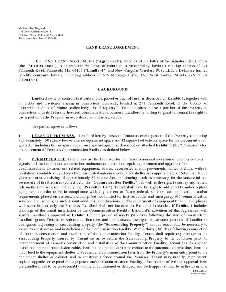 37 FREE Land Lease Agreements [Word & PDF] ᐅ TemplateLab