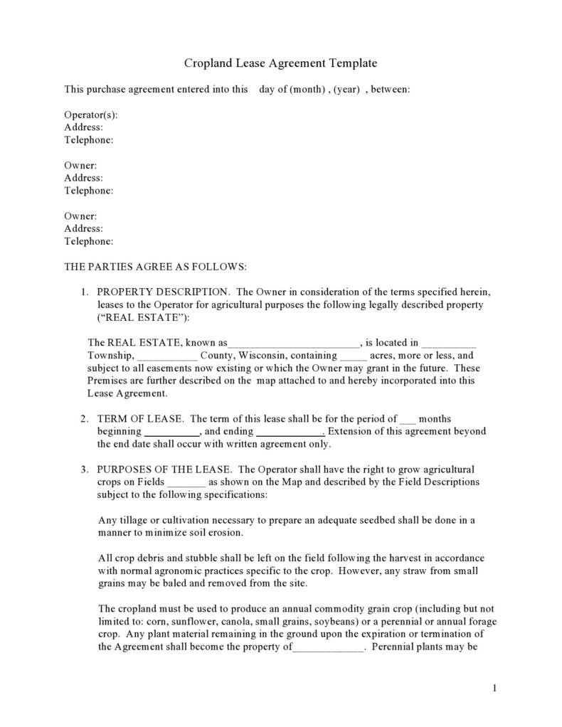 37 FREE Land Lease Agreements [Word & PDF] ᐅ TemplateLab