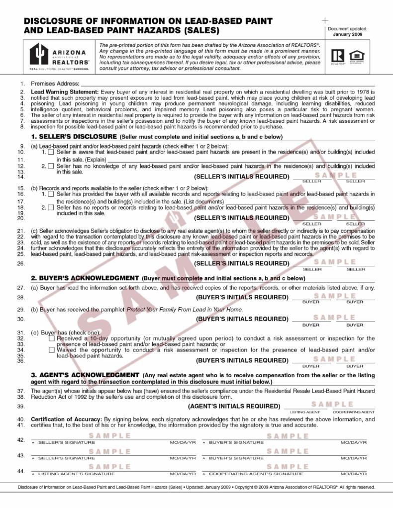 50 Lead Paint Disclosure Forms [All States] ᐅ TemplateLab