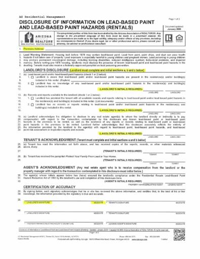50 Lead Paint Disclosure Forms [All States] ᐅ TemplateLab