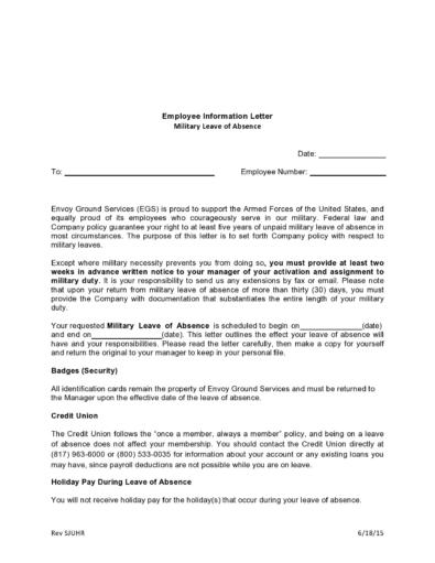 43 Free Leave of Absence Letters (Work & School) ᐅ TemplateLab