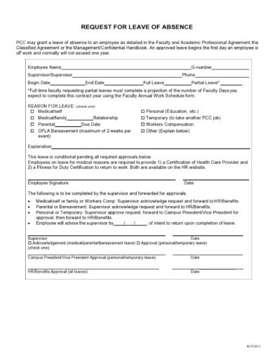 43 Free Leave of Absence Letters (Work & School) ᐅ TemplateLab