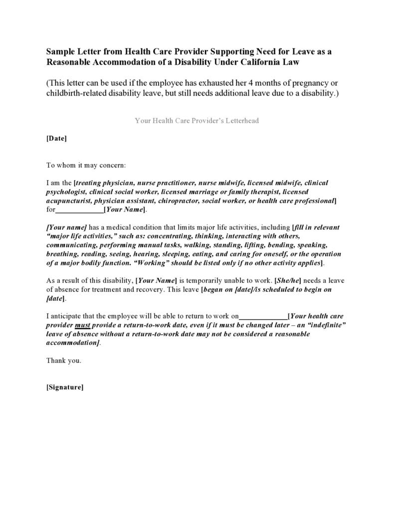 43 Free Leave of Absence Letters (Work & School) ᐅ TemplateLab