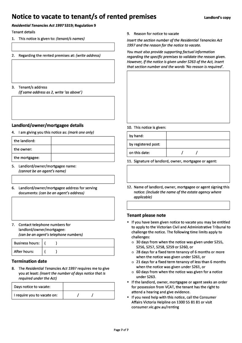 50 Free Notice to Vacate Templates (30/60 days) ᐅ TemplateLab