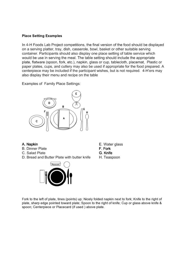 41 Printable Place Setting Templates (100% Free) ᐅ TemplateLab