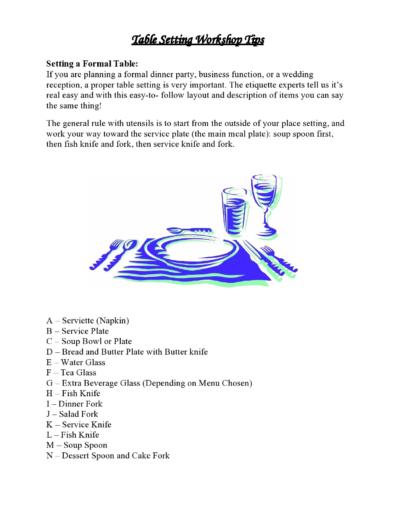 41 Printable Place Setting Templates (100% Free) ᐅ TemplateLab