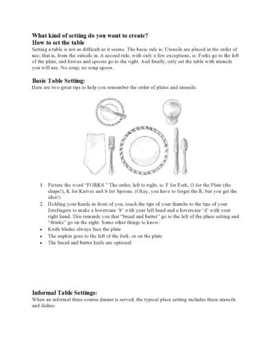 41 Printable Place Setting Templates (100% Free) ᐅ TemplateLab