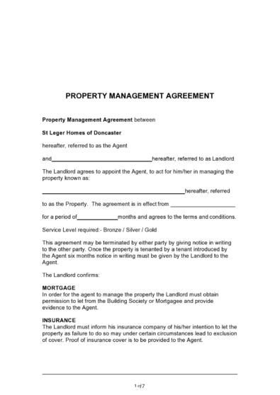 41 Simple Property Management Agreements [Word / PDF]