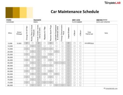 43 Printable Vehicle Maintenance Log Templates ᐅ TemplateLab
