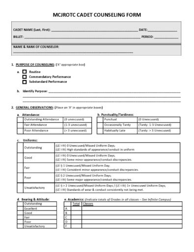 31 Free Army Counseling Forms (DA 4856 Fillable) ᐅ TemplateLab