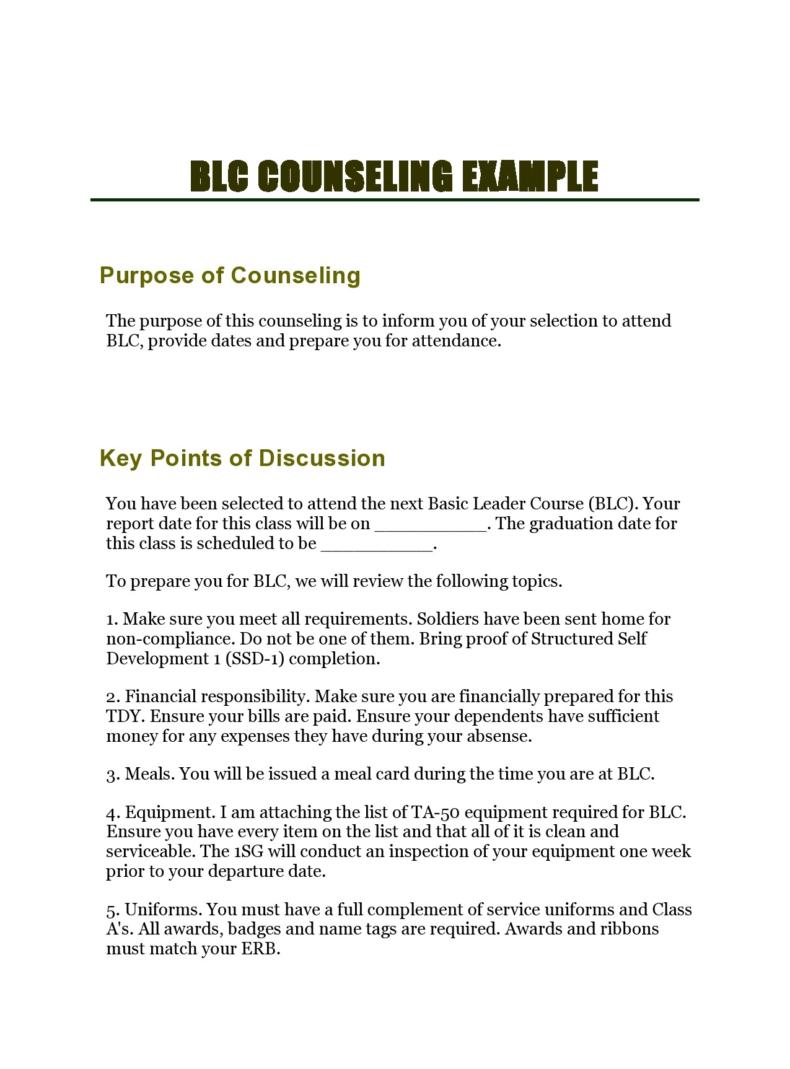 31 Free Army Counseling Forms (DA 4856 Fillable) ᐅ TemplateLab