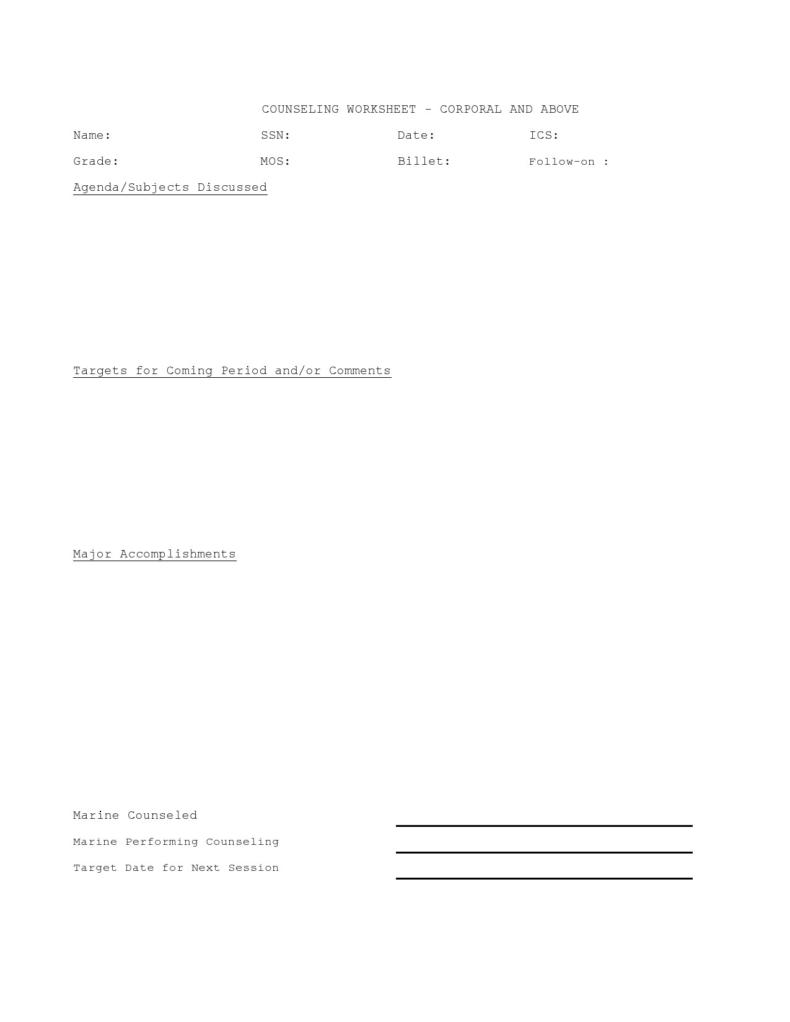 31 Free Army Counseling Forms (DA 4856 Fillable) ᐅ TemplateLab