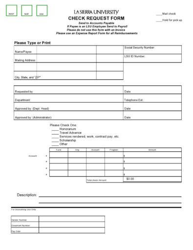 50 Free Check Request Forms [Word, Excel, PDF] ᐅ TemplateLab