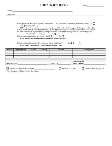 50 Free Check Request Forms [Word, Excel, PDF] ᐅ TemplateLab
