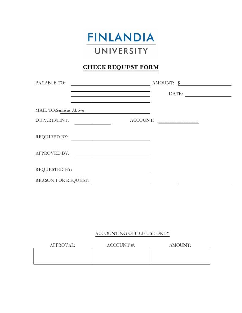 50 Free Check Request Forms [Word, Excel, PDF] ᐅ TemplateLab