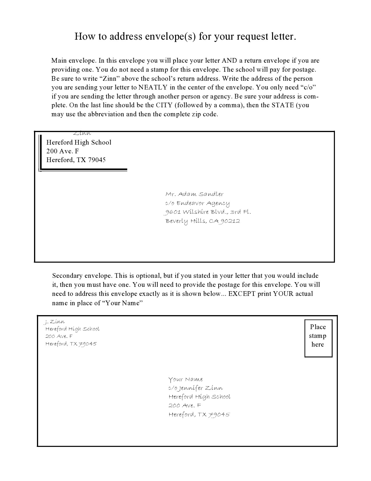 Free Printable Envelope Address Template Printable Templates