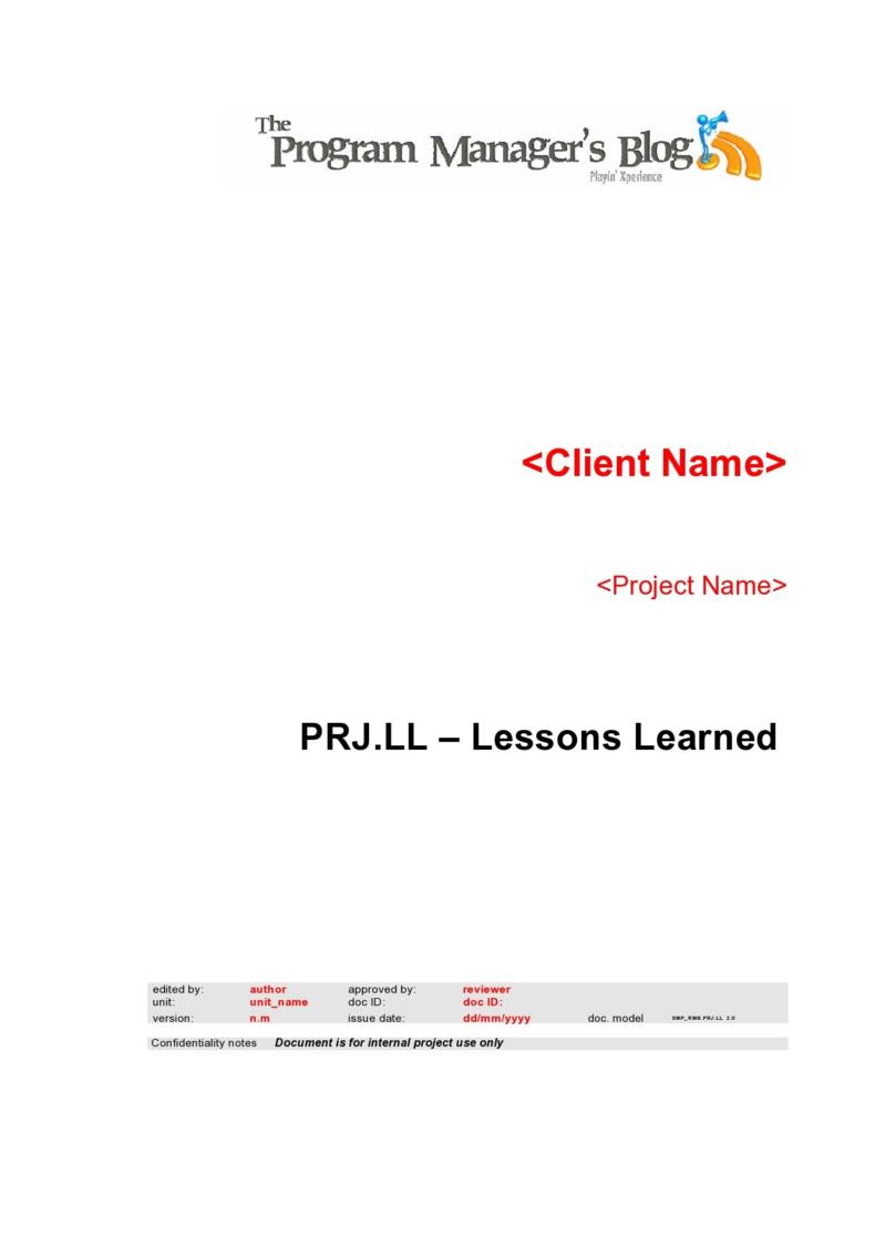 48 Best Lessons Learned Templates [Excel, Word] ᐅ TemplateLab