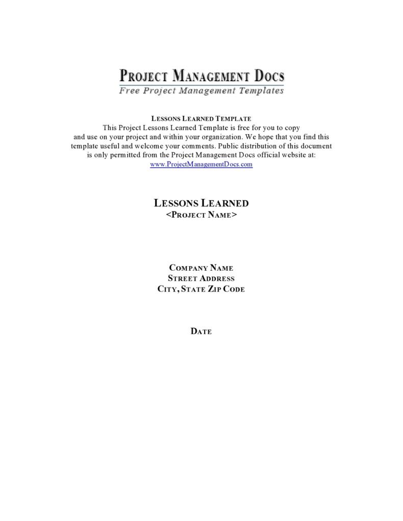48 Best Lessons Learned Templates [Excel, Word] ᐅ TemplateLab