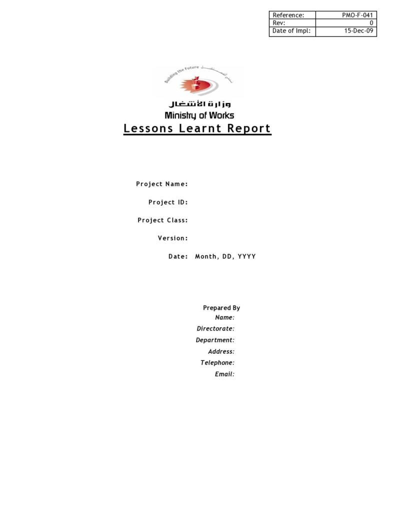 48 Best Lessons Learned Templates [Excel, Word] ᐅ TemplateLab