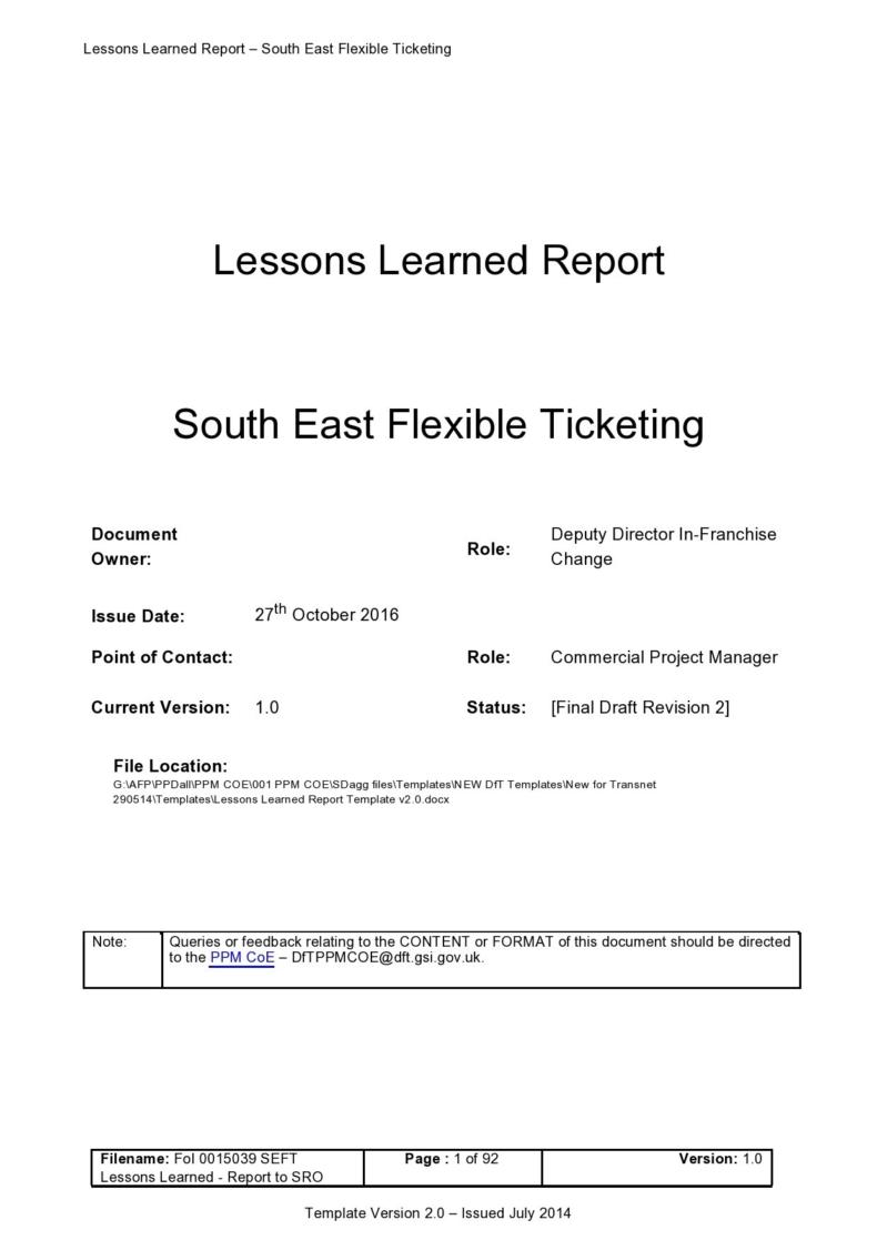 48 Best Lessons Learned Templates [Excel, Word] ᐅ TemplateLab