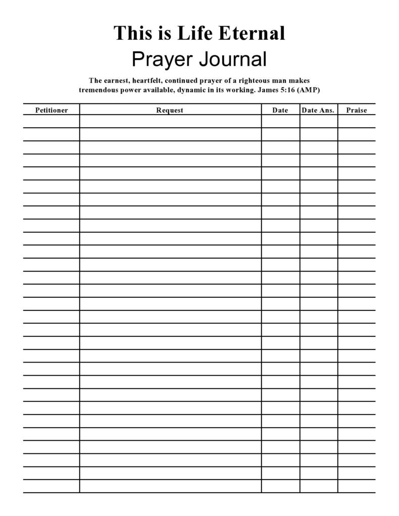 49 Prayer Journal Templates (Kids / Adults) ᐅ TemplateLab