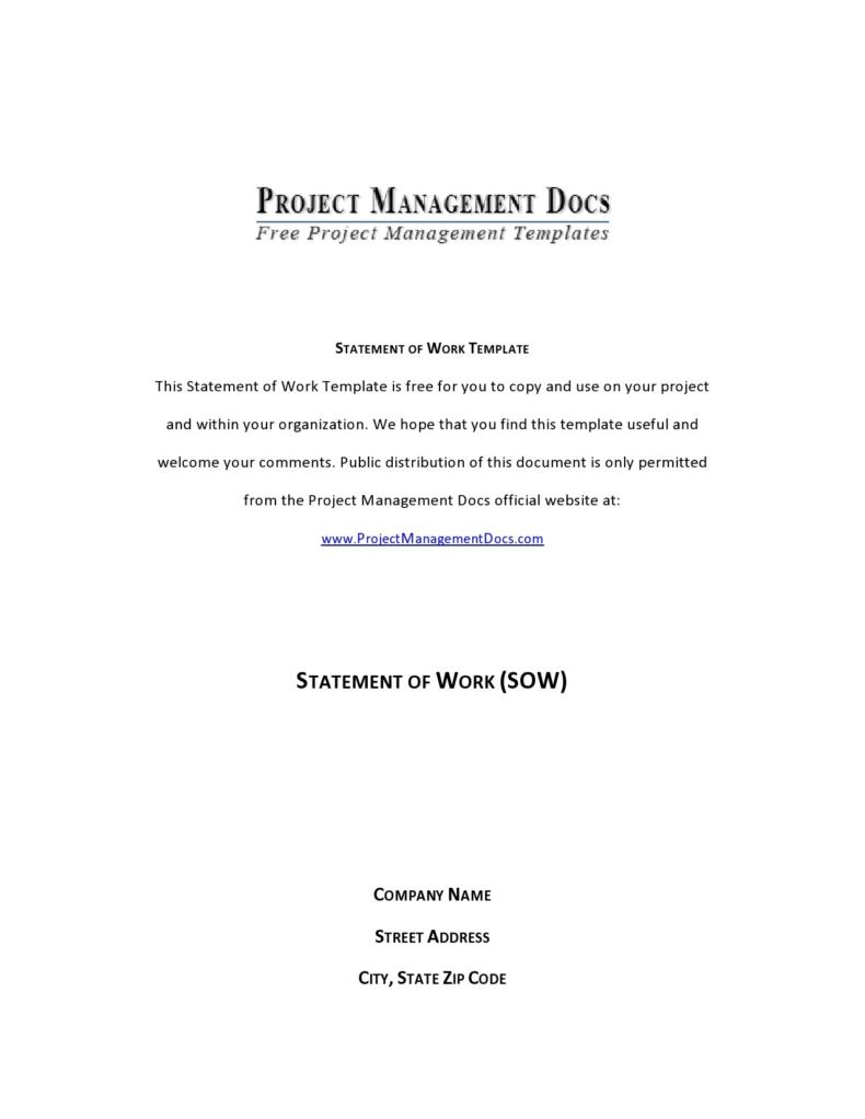 42 Great Statement of Work Templates (SOW) ᐅ TemplateLab