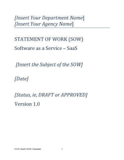 42 Great Statement of Work Templates (SOW) ᐅ TemplateLab