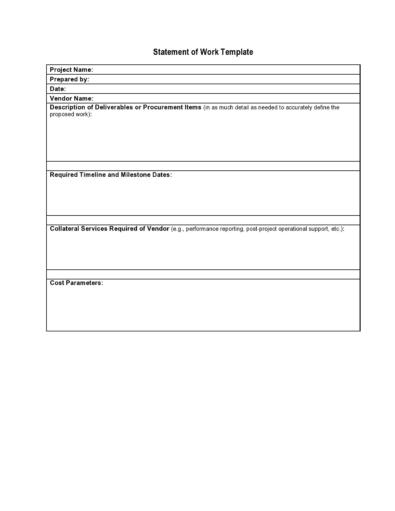 42 Great Statement of Work Templates (SOW) ᐅ TemplateLab