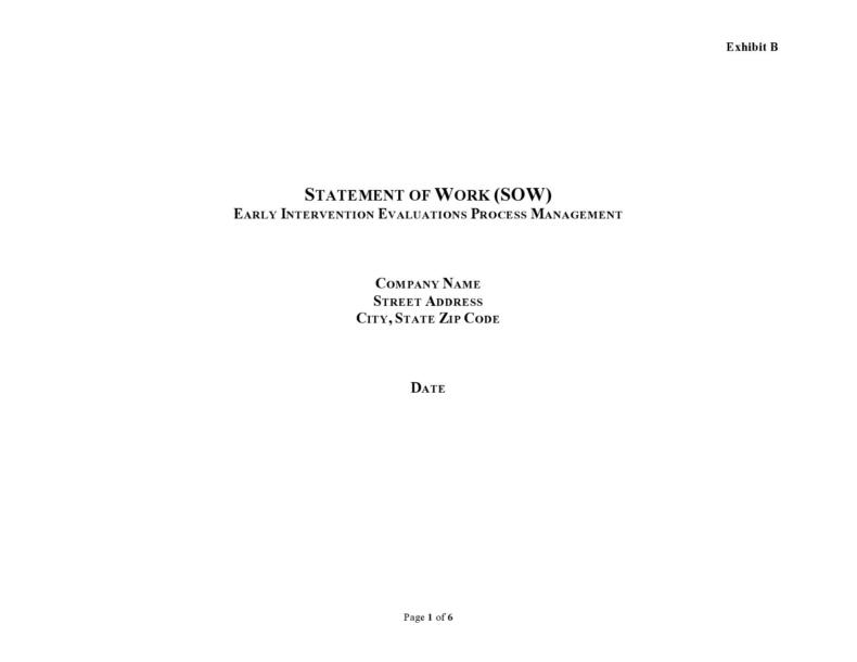 42 Great Statement of Work Templates (SOW) ᐅ TemplateLab